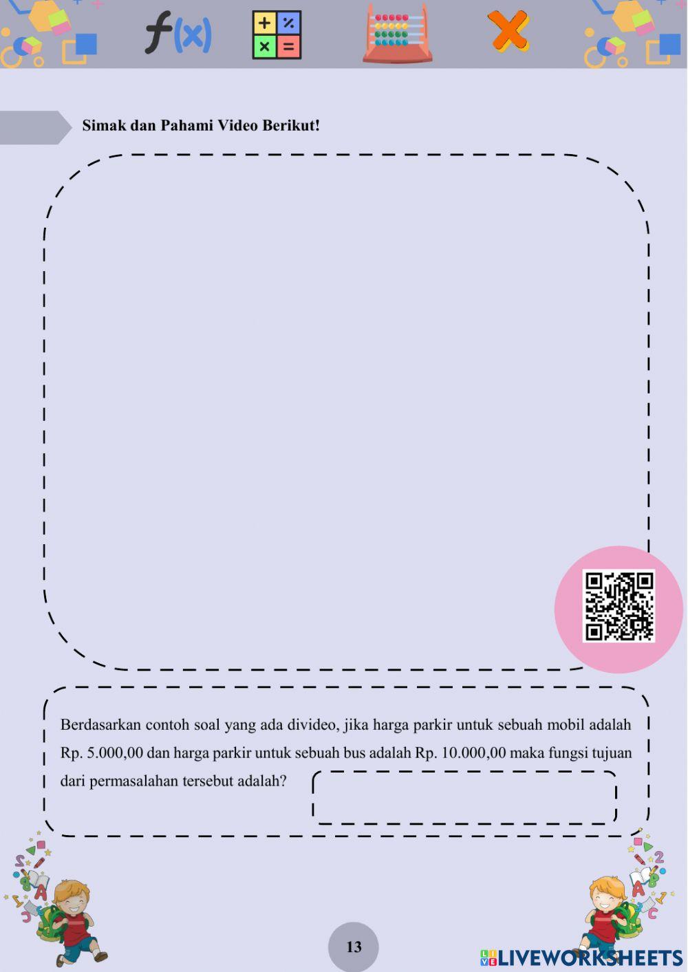 Model Matematika | Live Worksheets