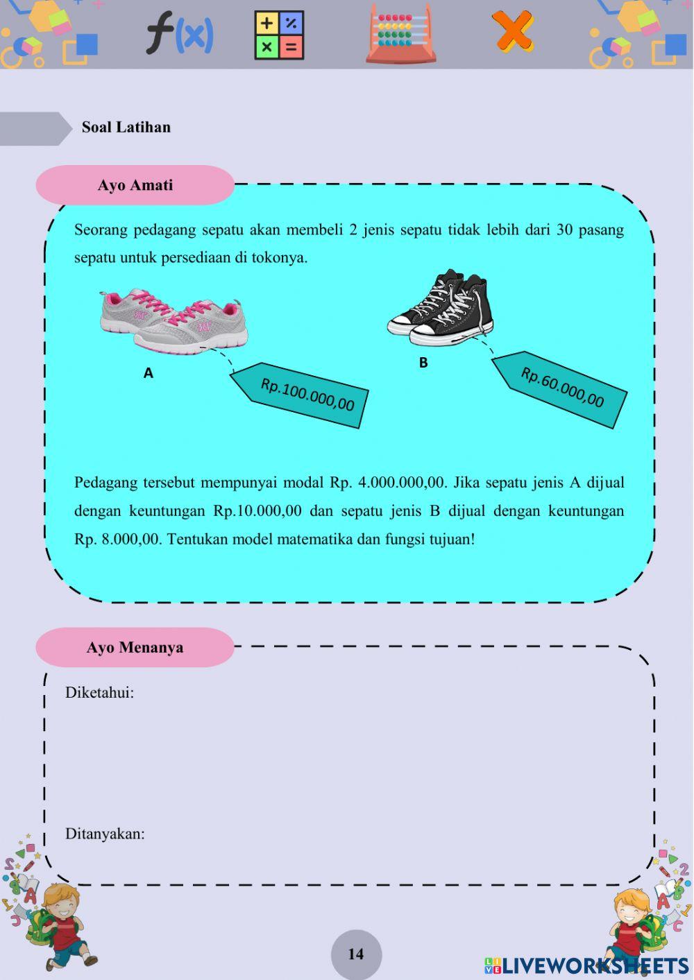 Model Matematika | Live Worksheets