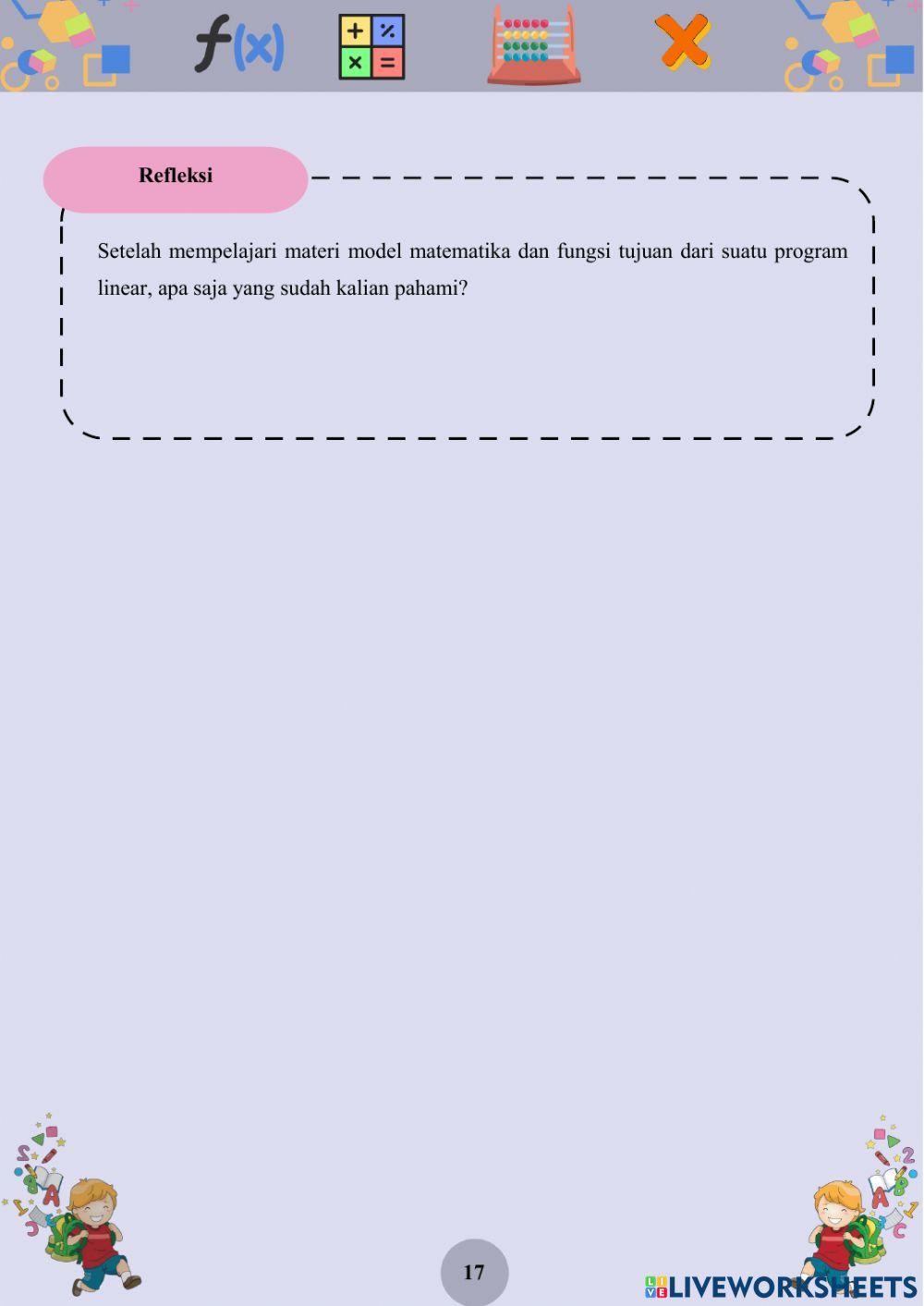 Model Matematika | Live Worksheets