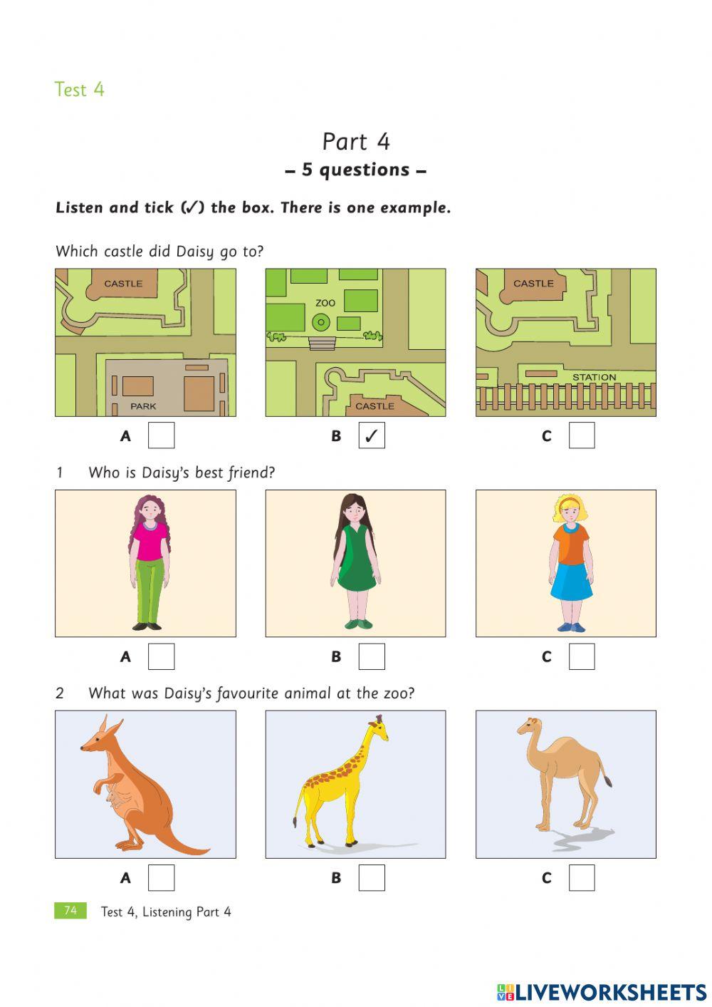 Reading online exercise for grade 5 | Live Worksheets