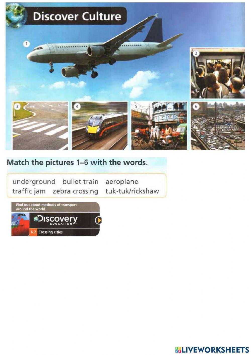 Transport online exercise for 2 | Live Worksheets