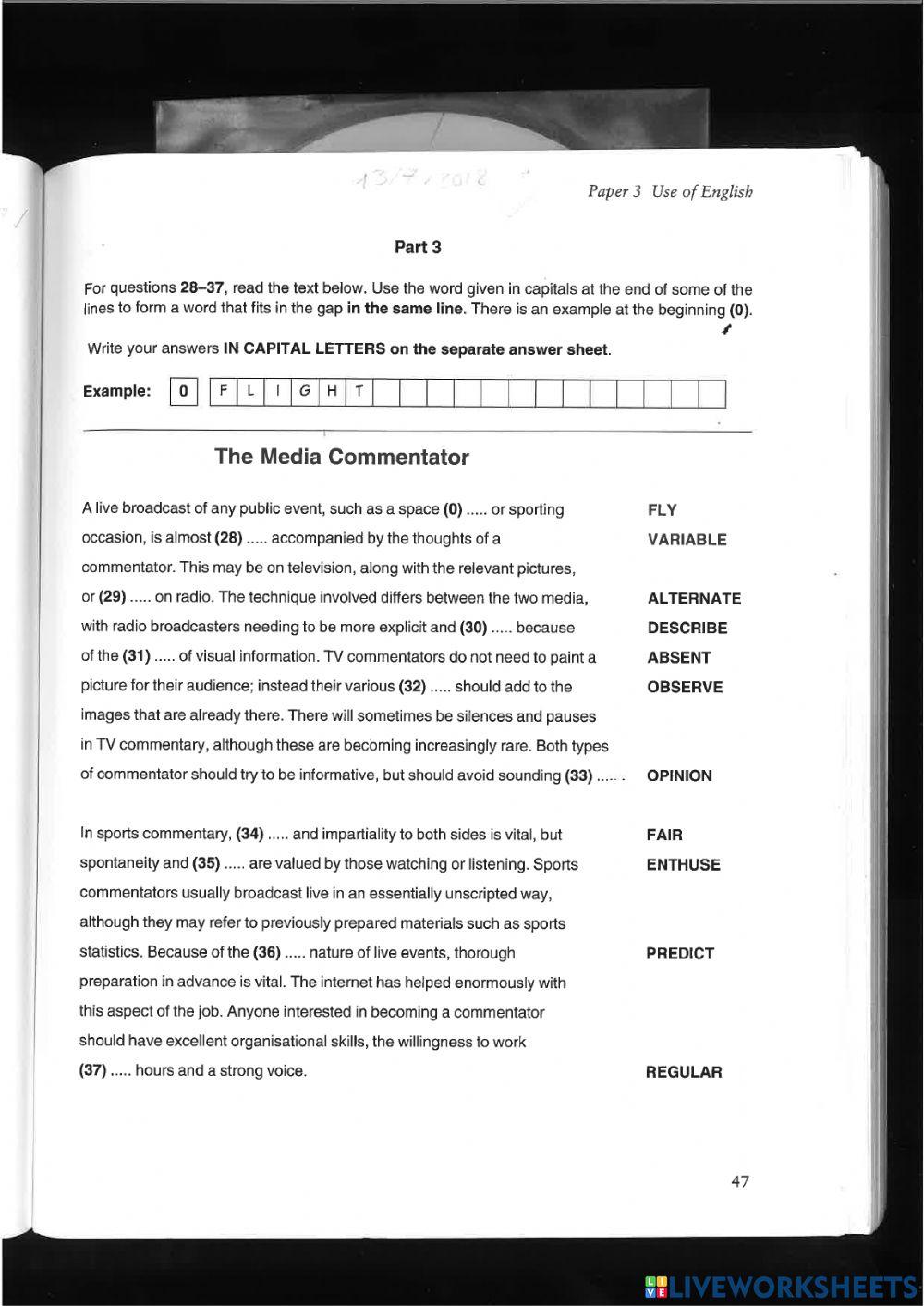 Use of english all parts test 2 7029303 | Accent | Live