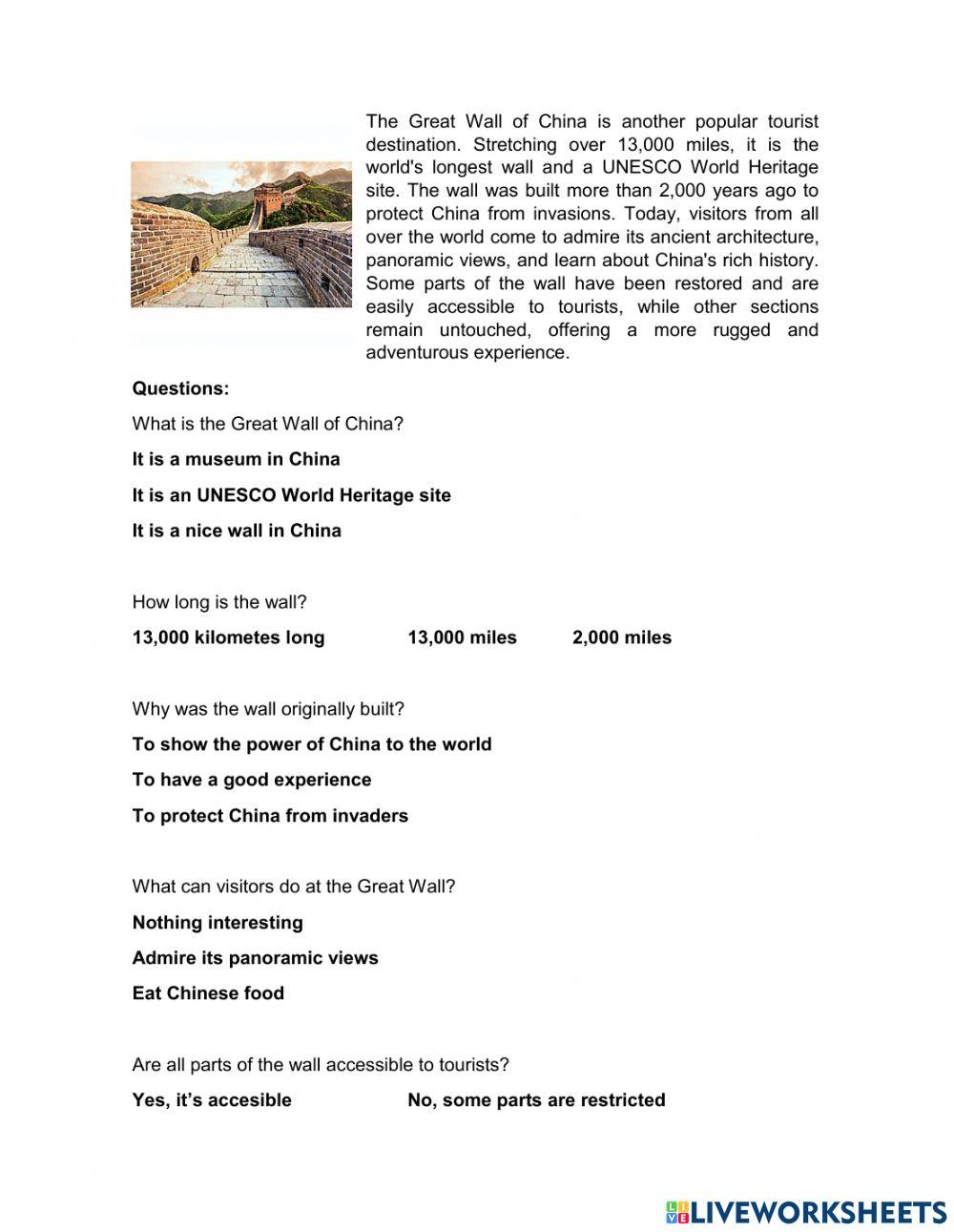 A2 Reading comp… | Free Interactive Worksheets | 7029508