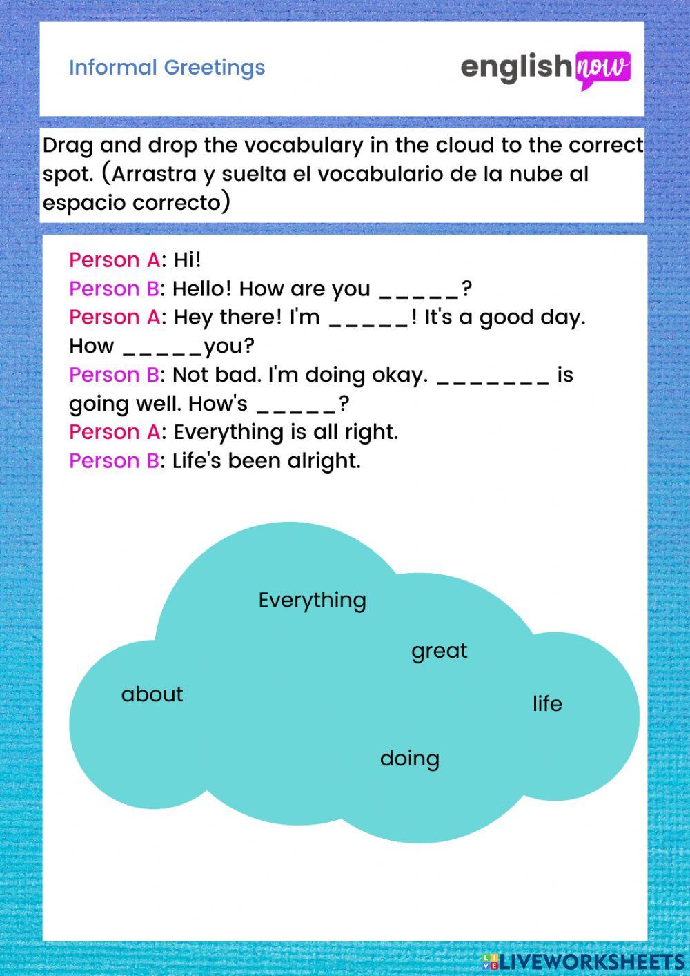 Informal greetings 2221 | English_Now | Live