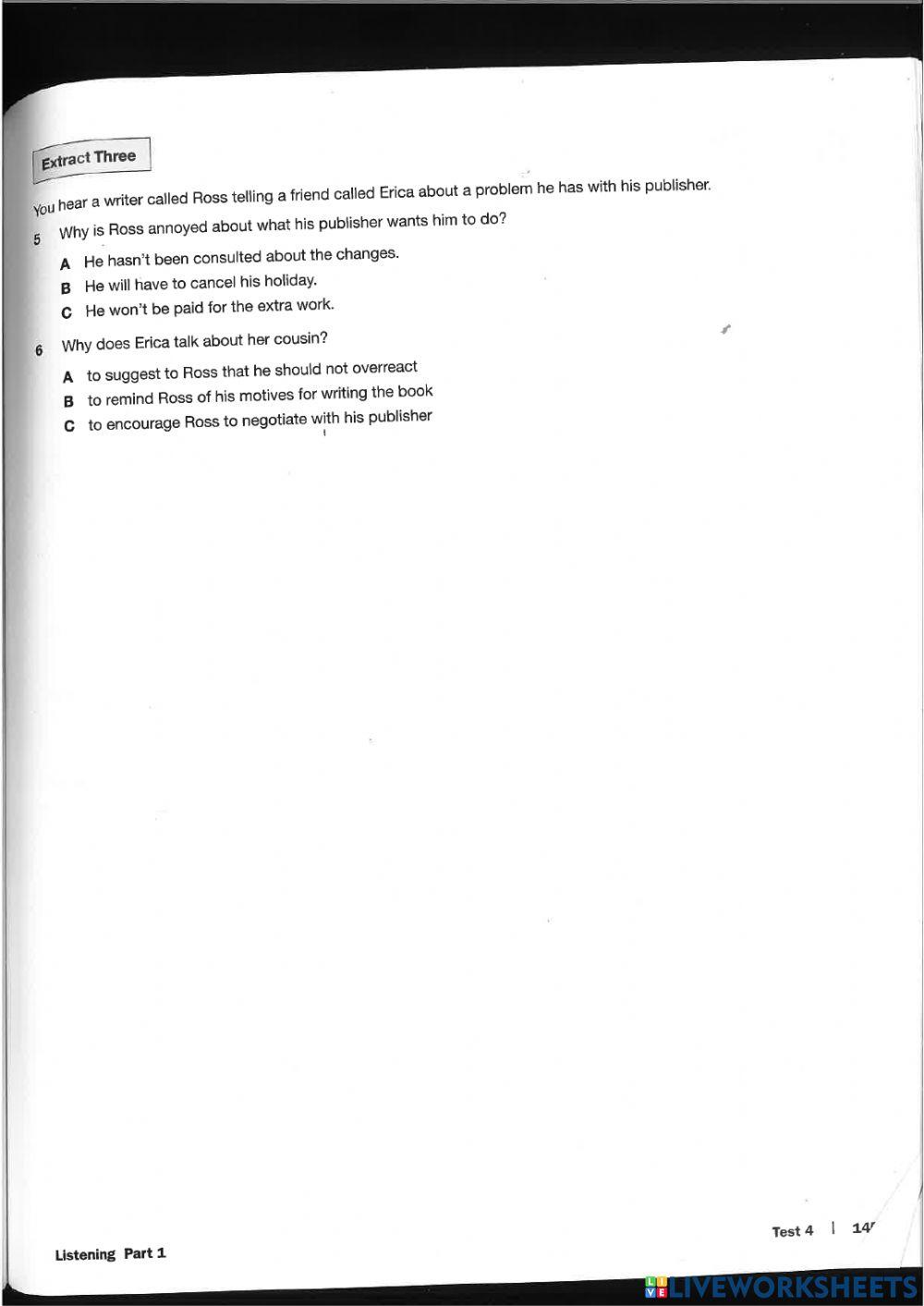 7048705 | Listening Training CAE all parts test 4
