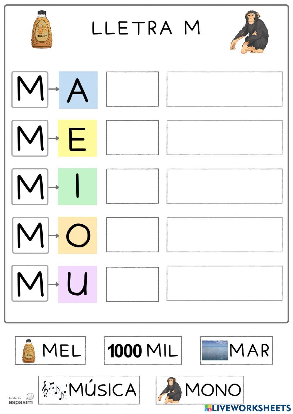 Gloria | Silabas M 7068241 | LiveWorksheets