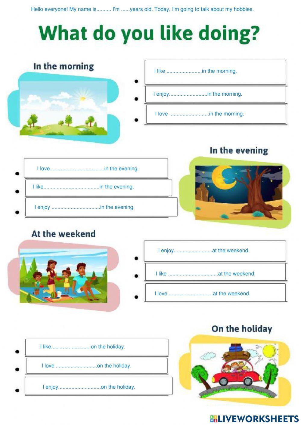 Speaking - hobb… | Free Interactive Worksheets | 7068290