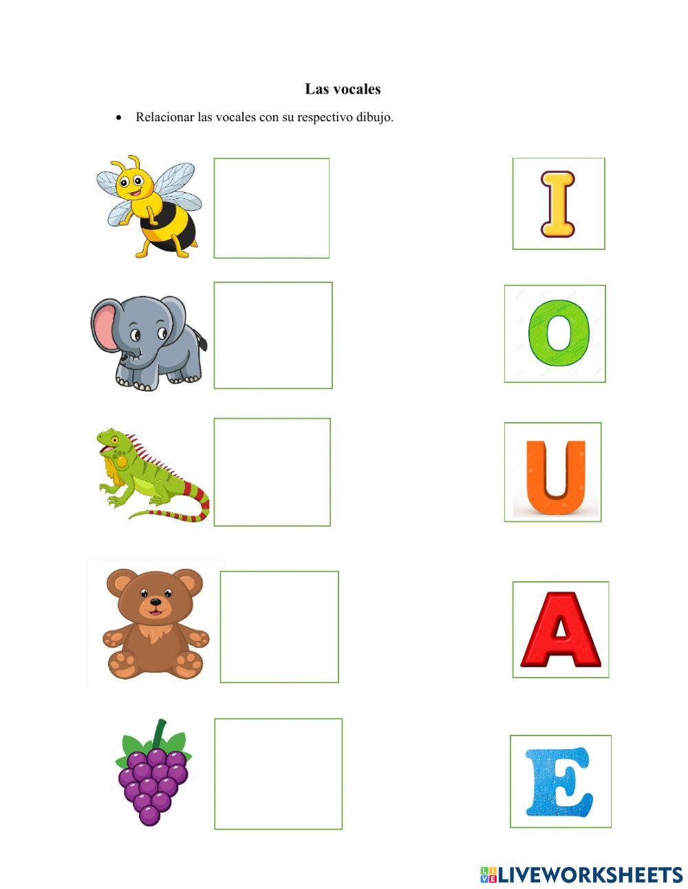 Las vocales online exercise for | Live Worksheets