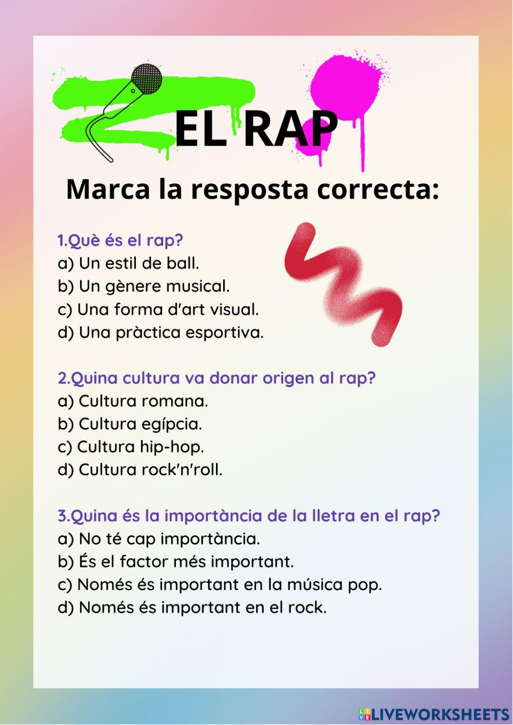 El RAP | Free Interactive Worksheets | 7068577