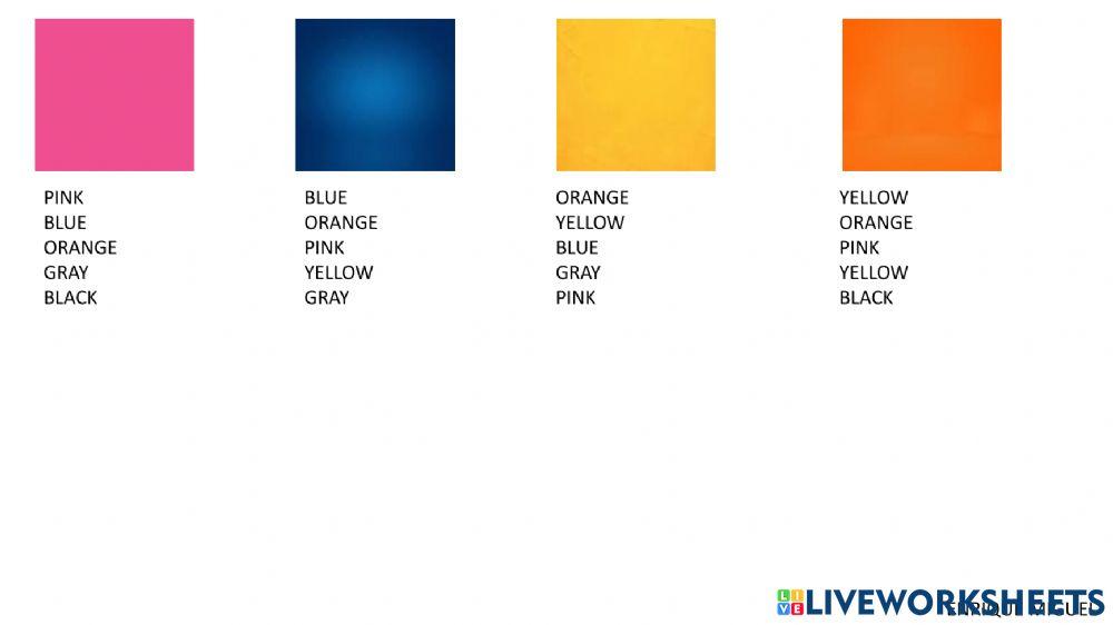 Colours online exercise for anyone | Live Worksheets