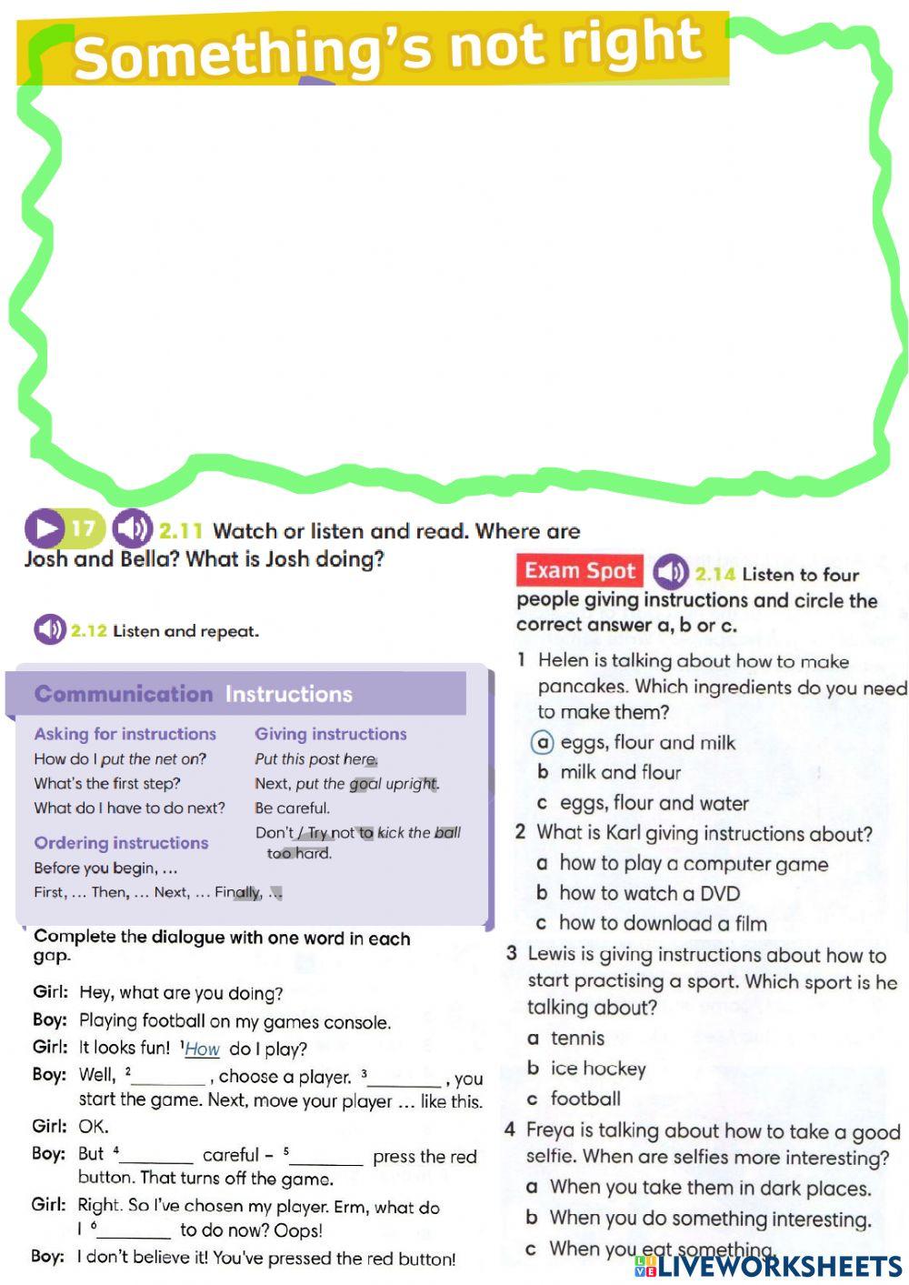 Listening Comprehension Online Exercise For 3 Live Worksheets listening-comprehension-online-exercise-for-3-live-worksheets