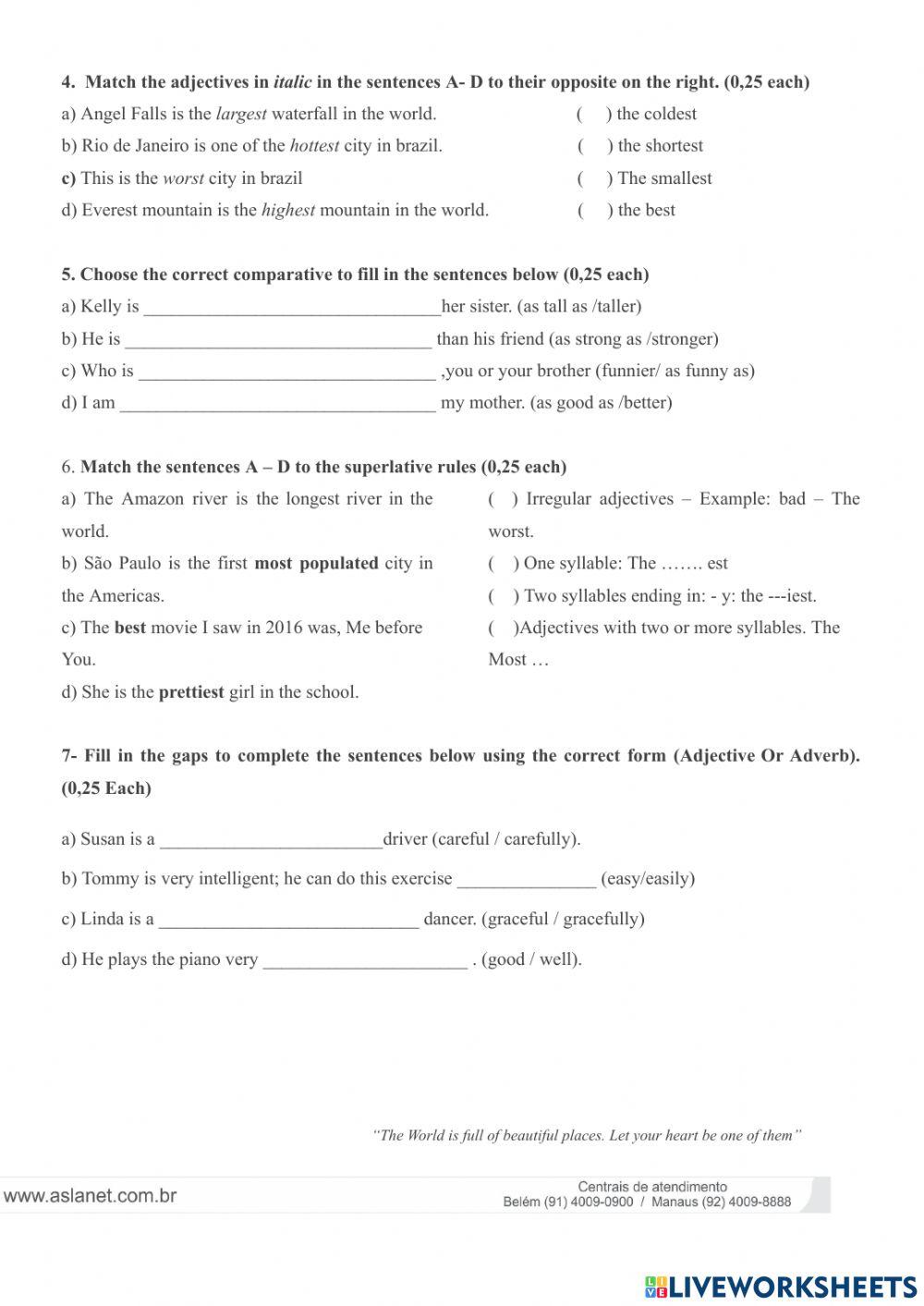 3rd level worksheet | Live Worksheets