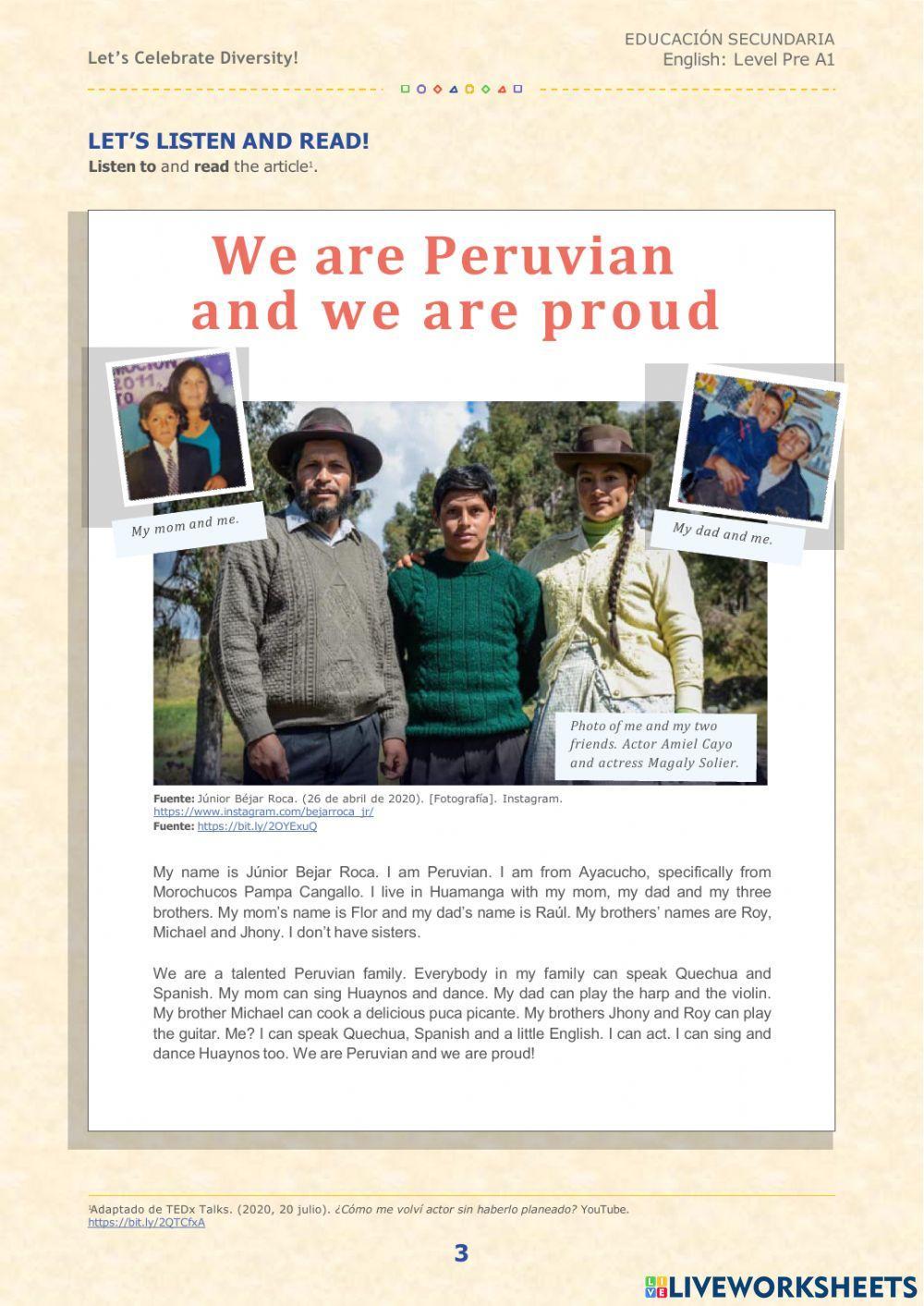 Let-s Celebrate Diversity worksheet for first an second grade | Live ...