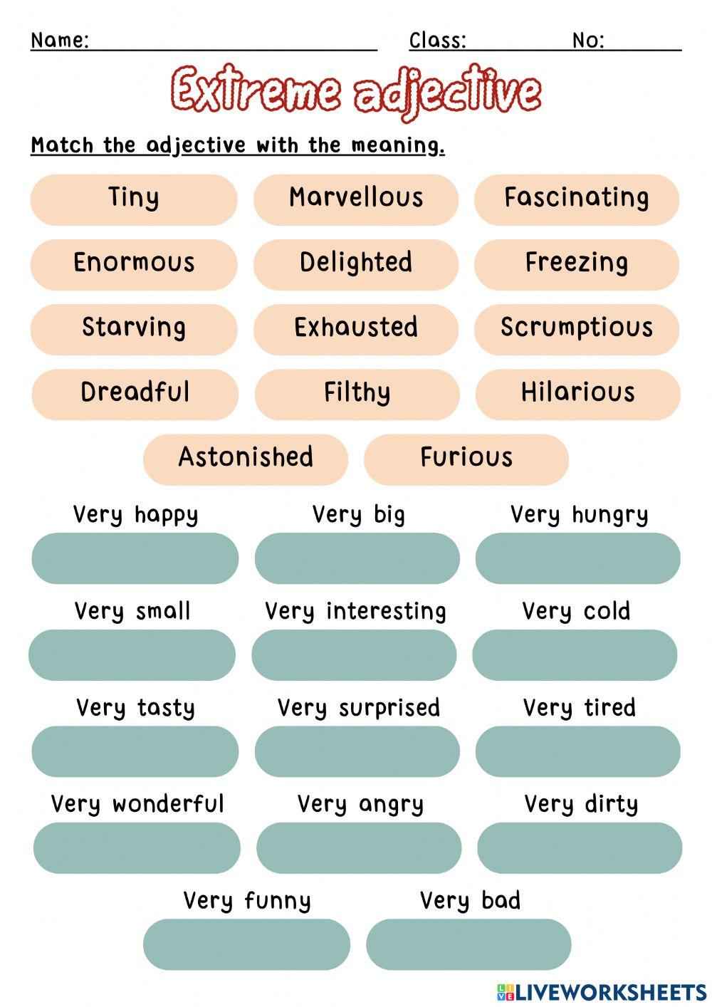 Extreme adjectives 7069311 | Tarn Pimkanya | Live