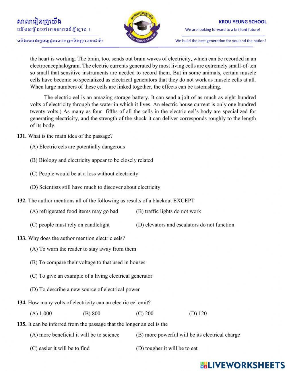 Teacher English Proficiency Test 7069834 | Nakrusanny