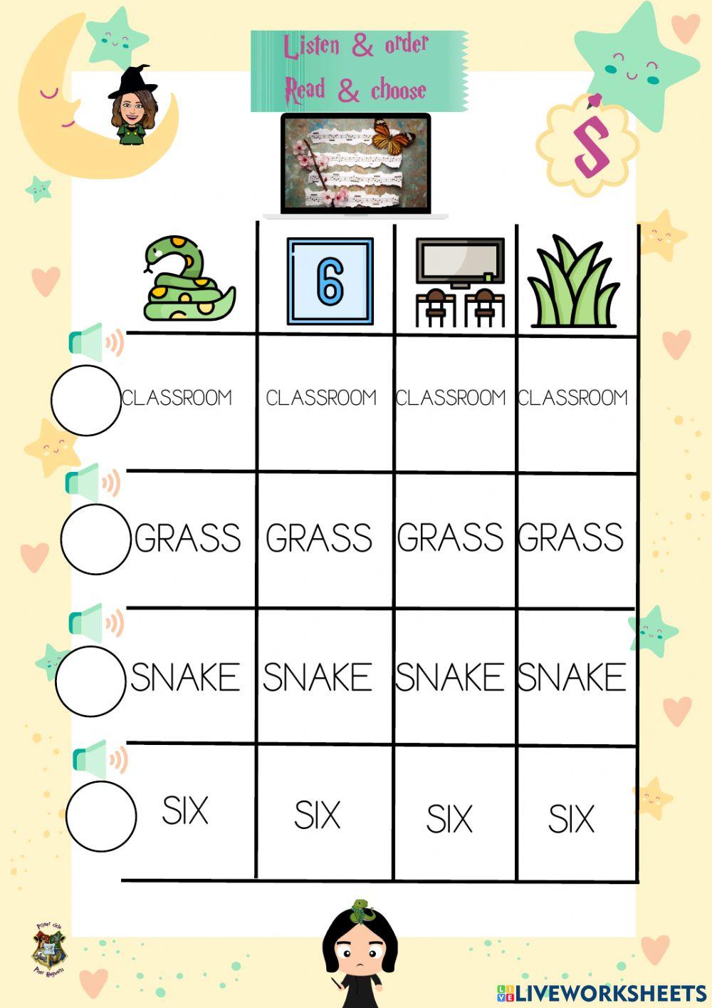 Jolly phonics, S-21 worksheet | Live Worksheets