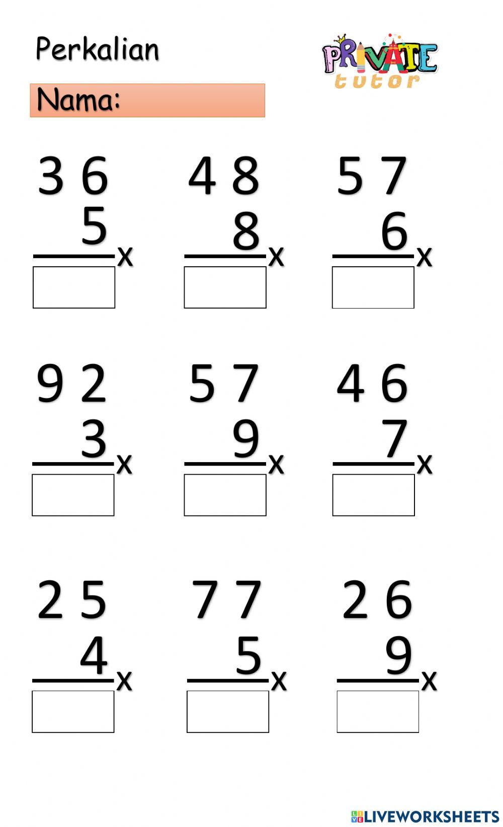 Matematika | Free Interactive Worksheets | 7069962