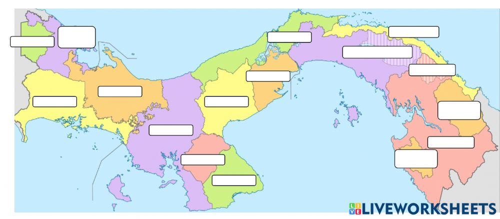 Mapa de Panamá activity | Live Worksheets