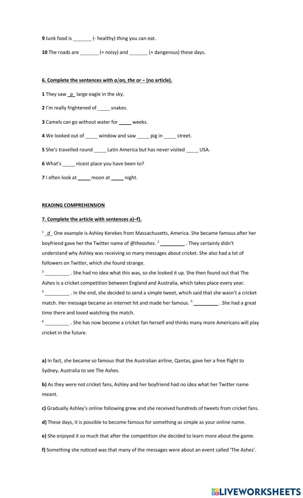 Hshhs worksheet | Live Worksheets