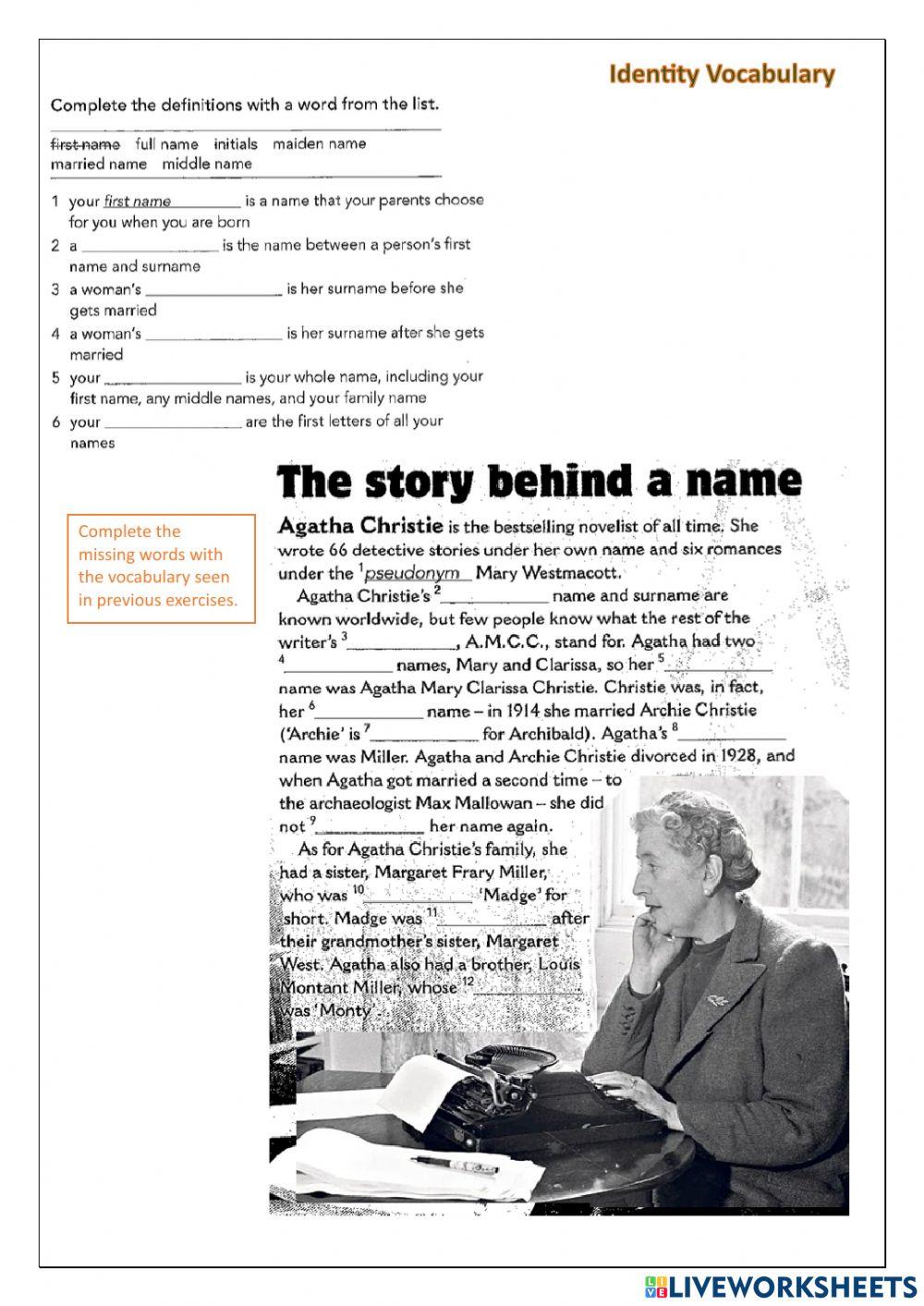 7070330 | Identyity voc | leonor | LiveWorksheets