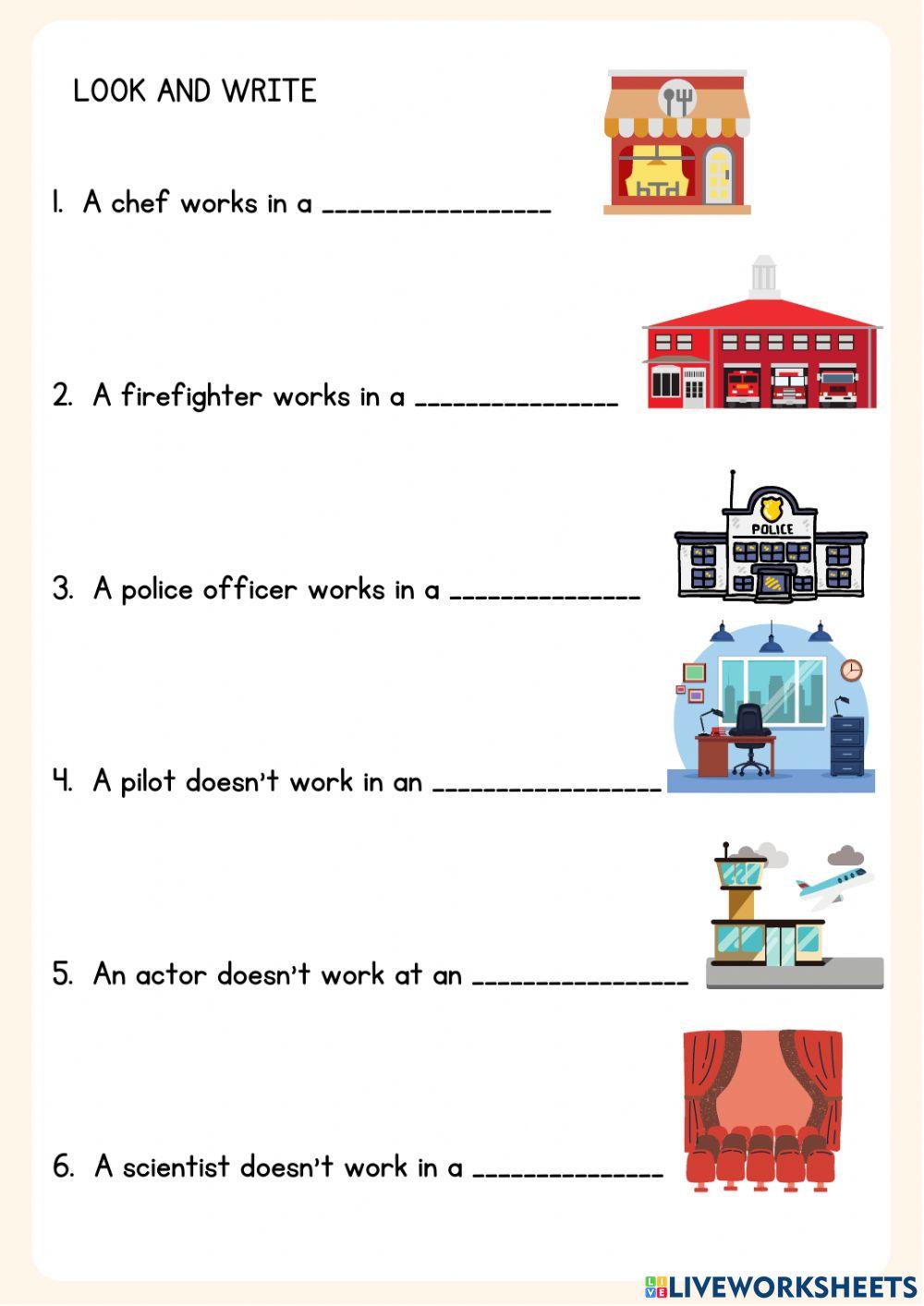 Professions | Free Interactive Worksheets | 7070451