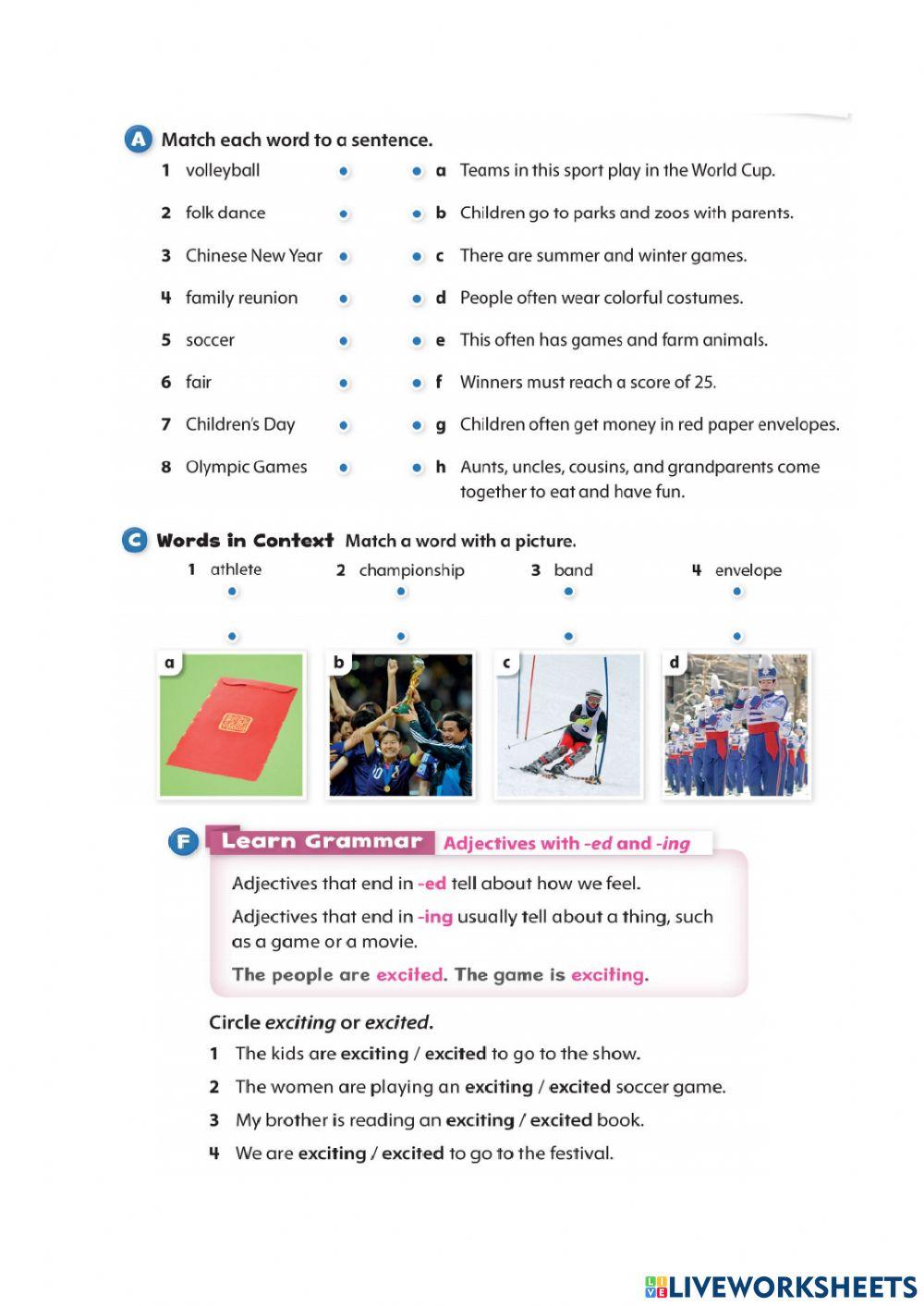 Pdf online activity: English exercise | Live Worksheets