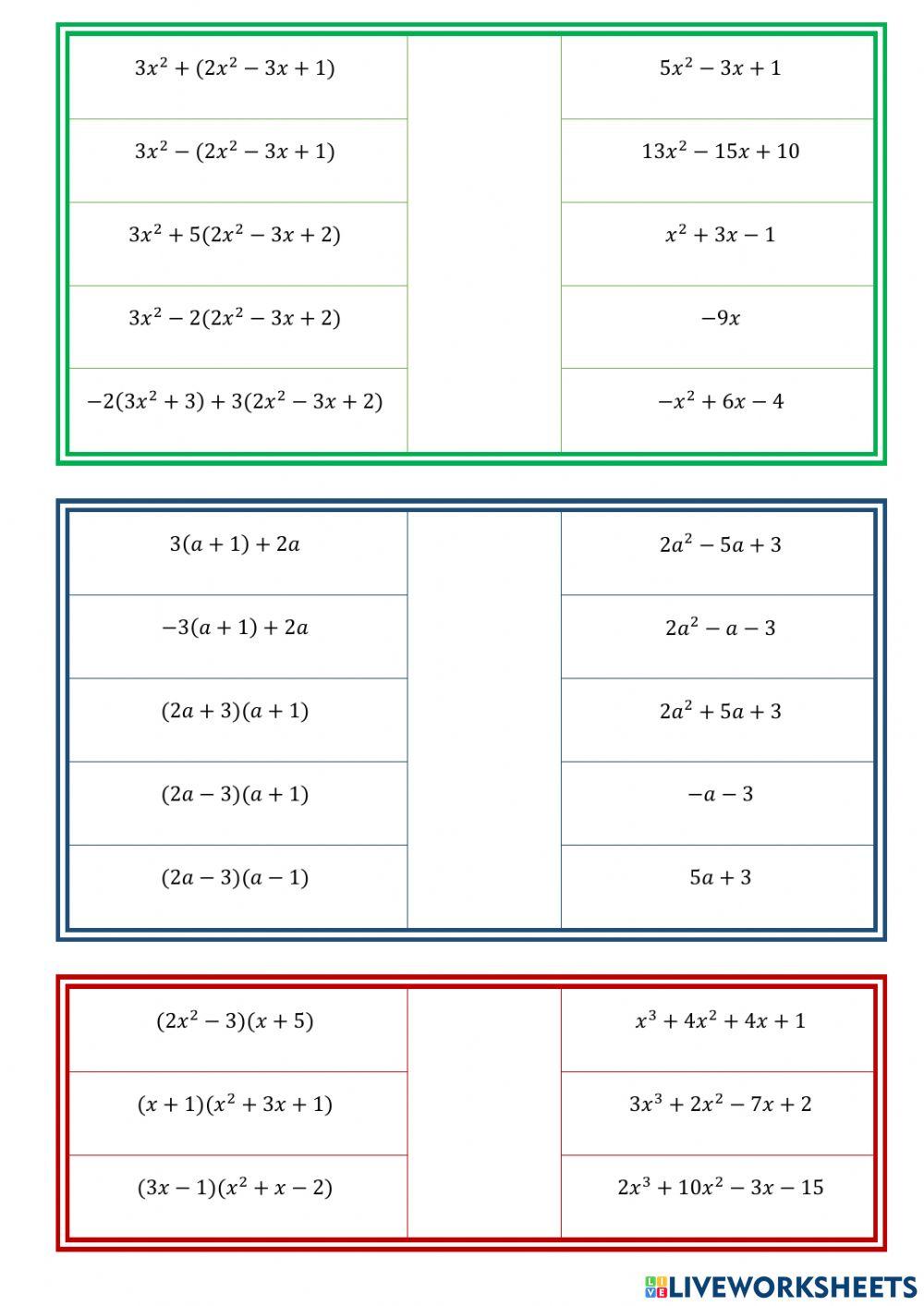 Expanding Equations Worksheet: Mastering Algebraic Expressions Expanding Equations Worksheet: Mastering Algebraic Expressions