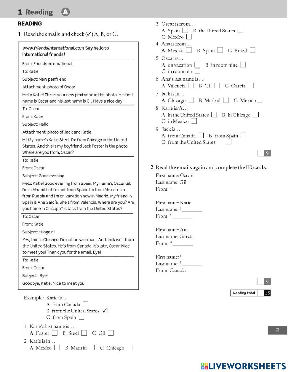 AEF Starter Fil… | Free Interactive Worksheets | 7071377