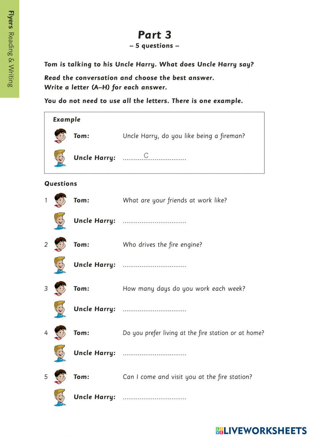 Reading and Writing Exam-FLYERS online exercise for | Live Worksheets