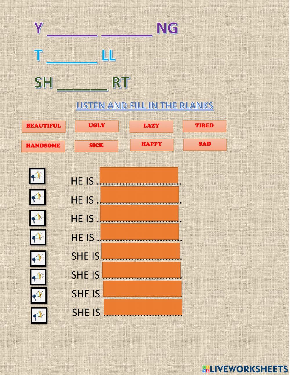 Adjectives online exercise for GRADE 2B | Live Worksheets