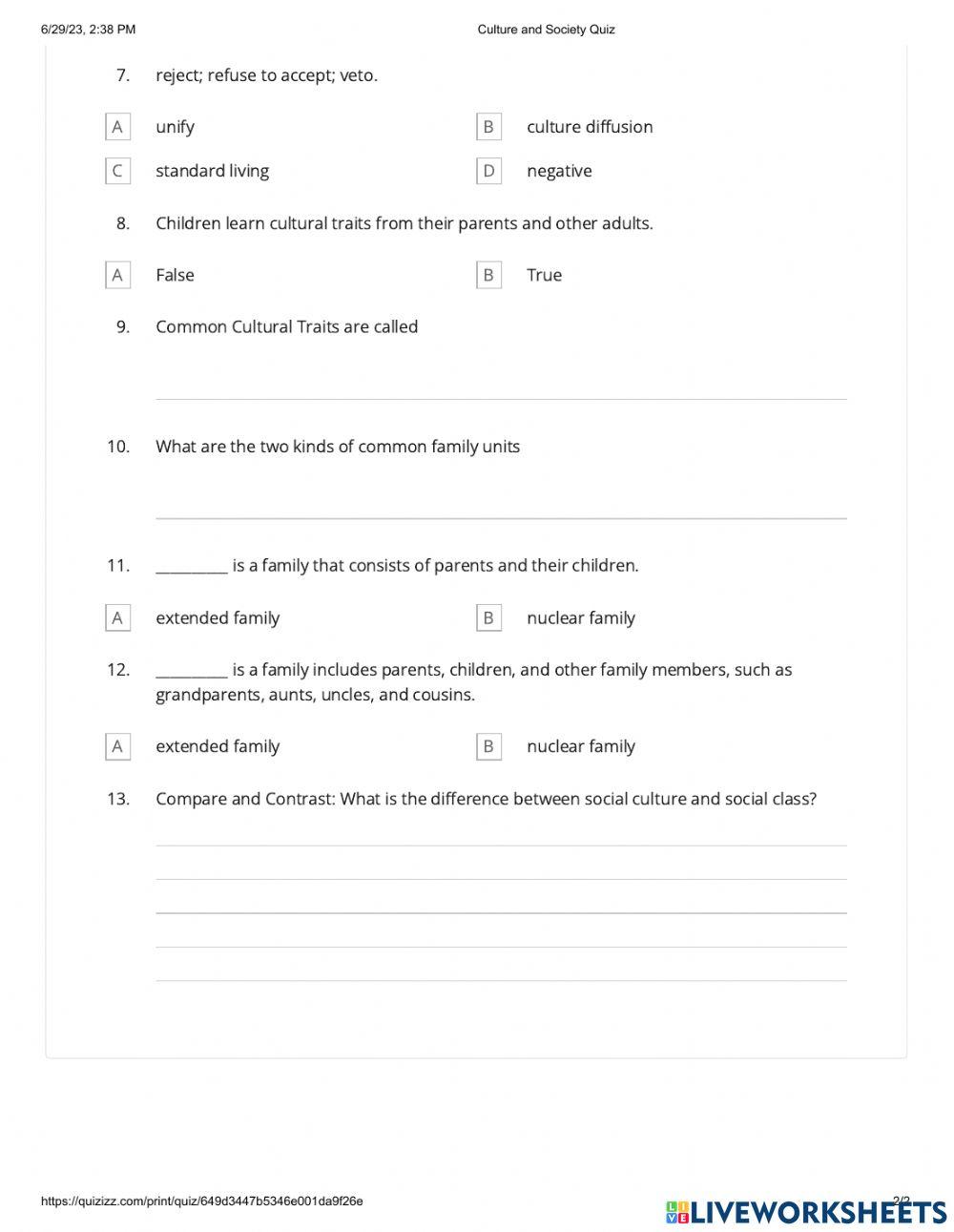 Culture and Society 7077851 | Maria Nancy Amparo