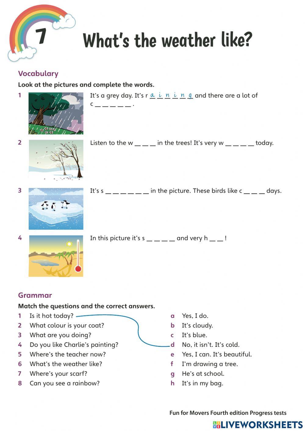 Fun for movers | Free Interactive Worksheets | 7072009