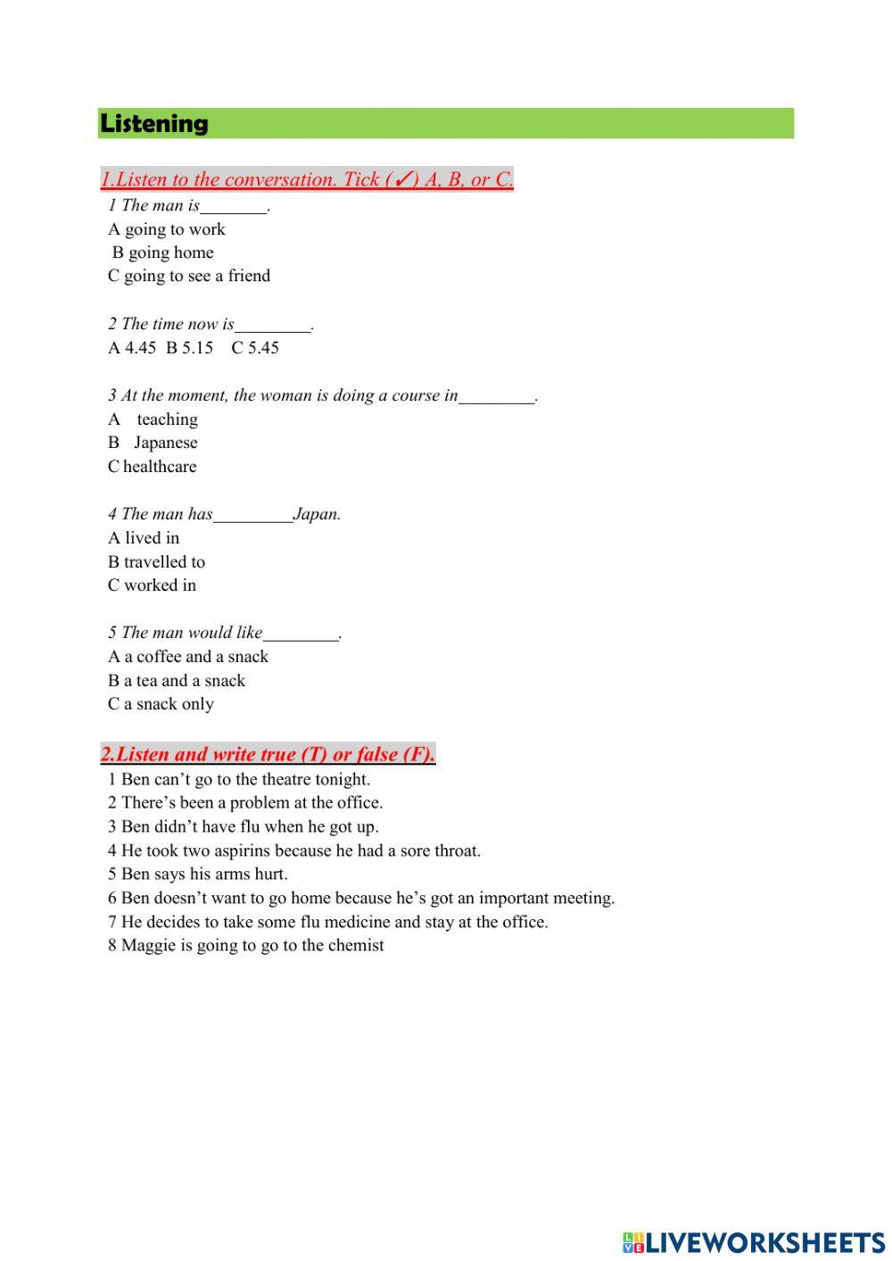 Elementary exam online exercise for | Live Worksheets