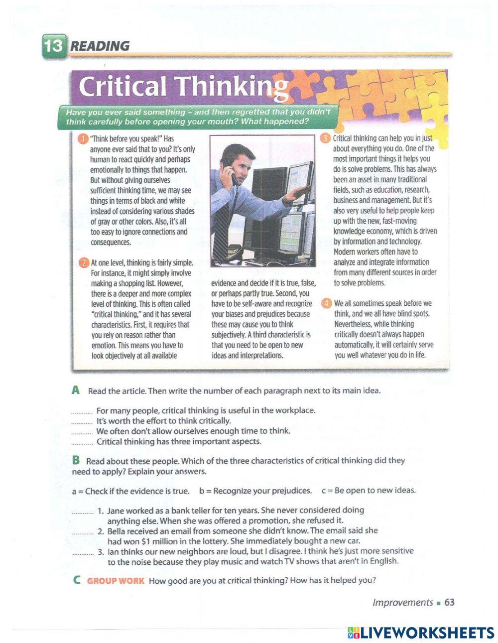 Unit 9 Improvements worksheet | Live Worksheets