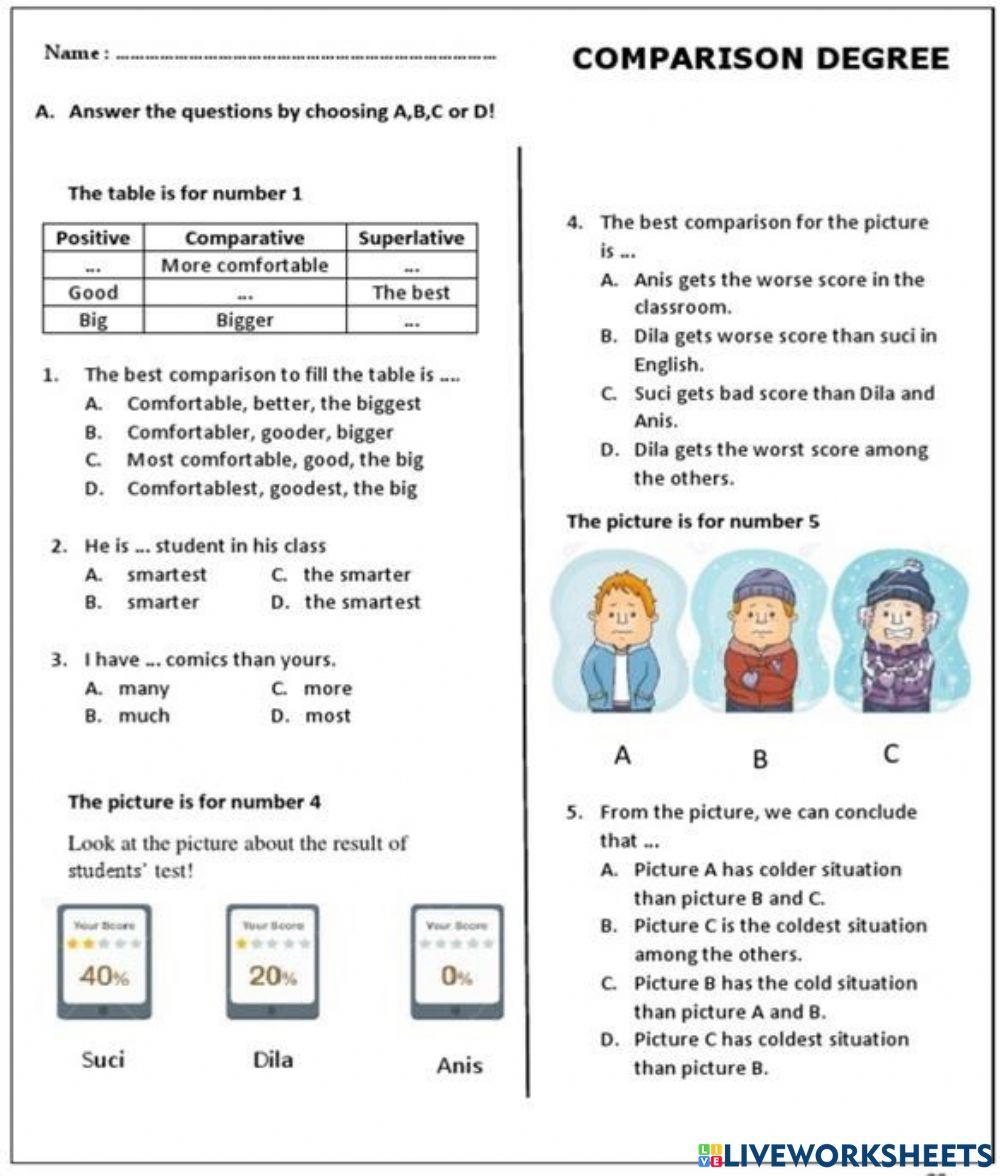 WORKSHEET 1 DEG… | Free Interactive Worksheets | 7054015