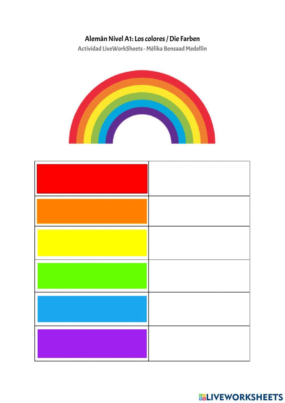 Die Farben | Free Interactive Worksheets | 7072439