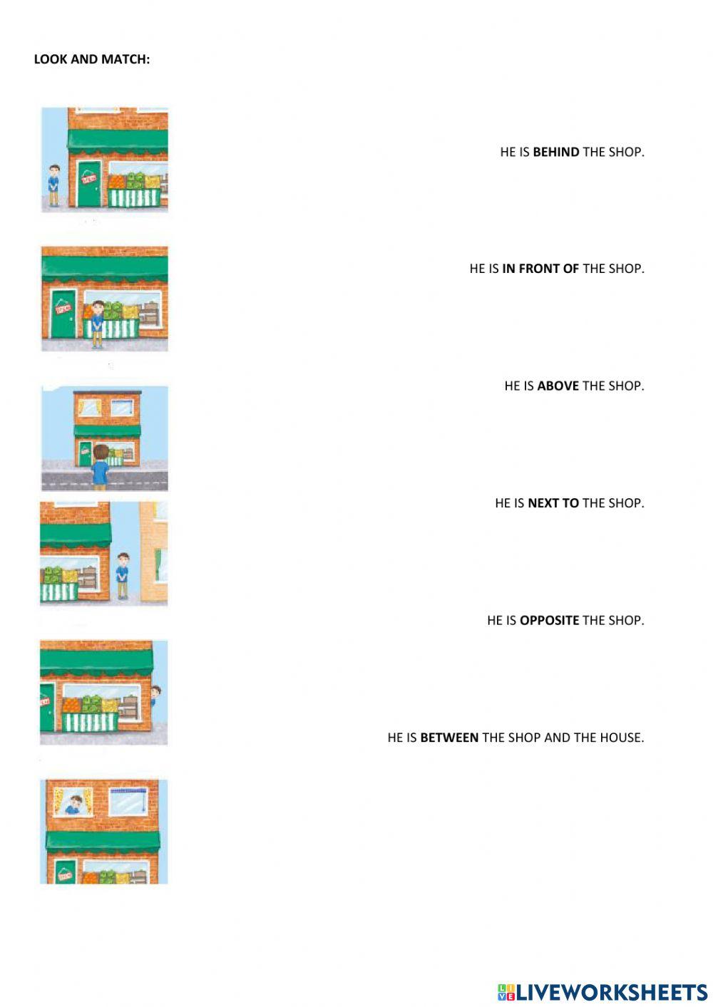 Look and match free worksheet | Live Worksheets