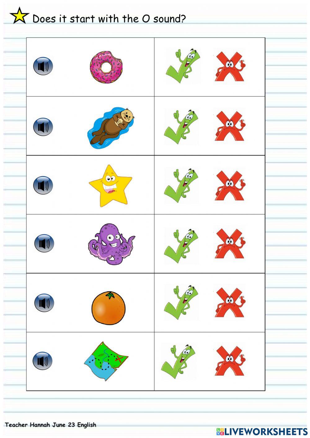 Phonics - The O sound online exercise for | Live Worksheets