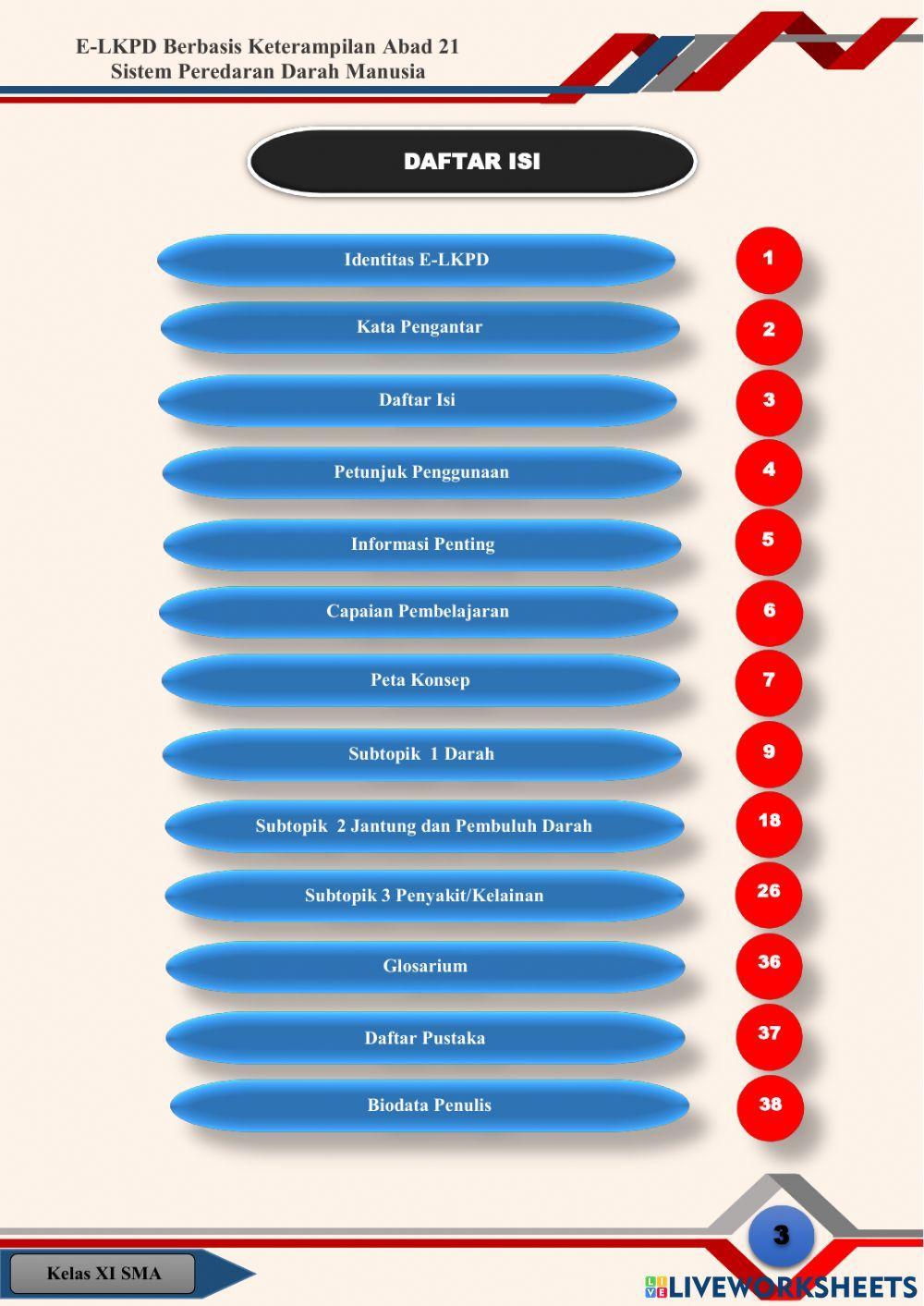 E-LKPD Sistem Peredaran Darah Manusia Berbasis Keterampilan Abad 21 (Computatioanl Thinking ...