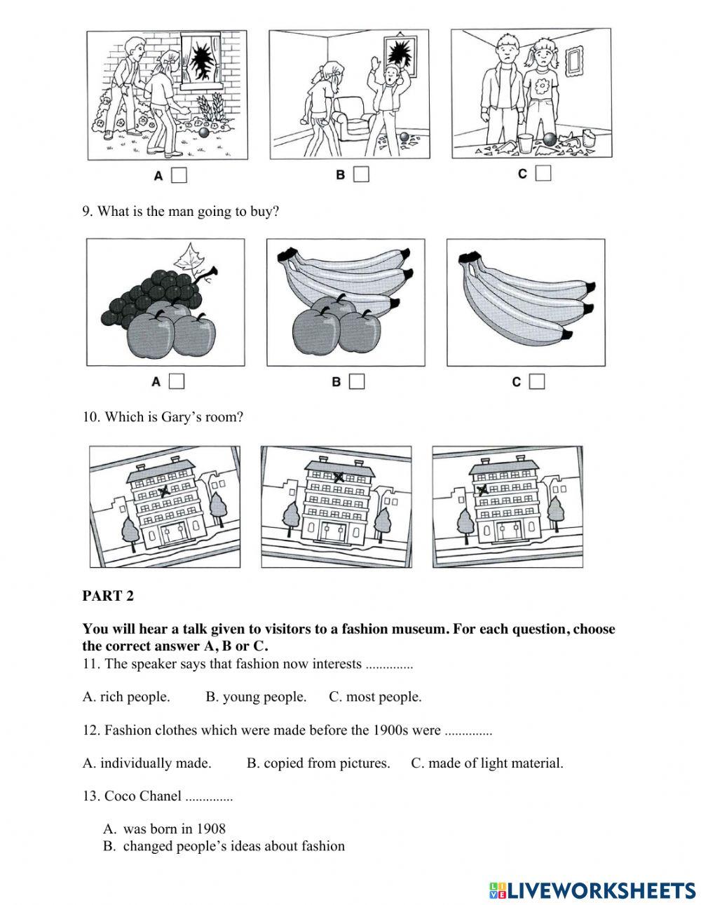 Sample Test HA5 online exercise for | Live Worksheets