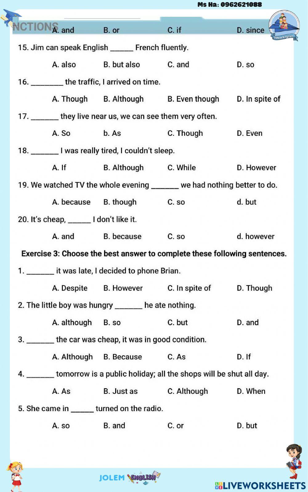 Conjunction 1 7053881 | Jolemvn01 | LiveWorksheets