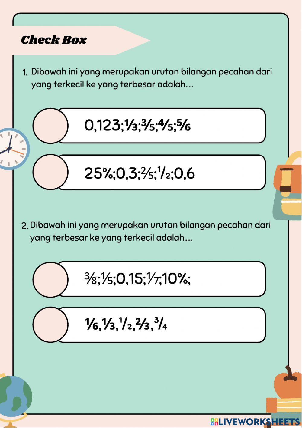 Belajar Matematika activity for 7 | Live Worksheets