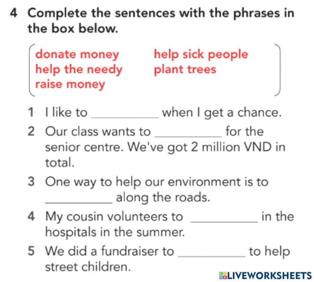 Ex4 interactive exercise | Live Worksheets