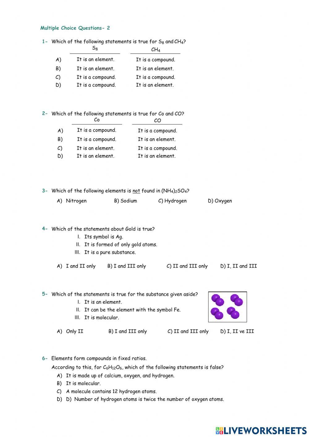 1-MCQ-2 online exercise for | Live Worksheets