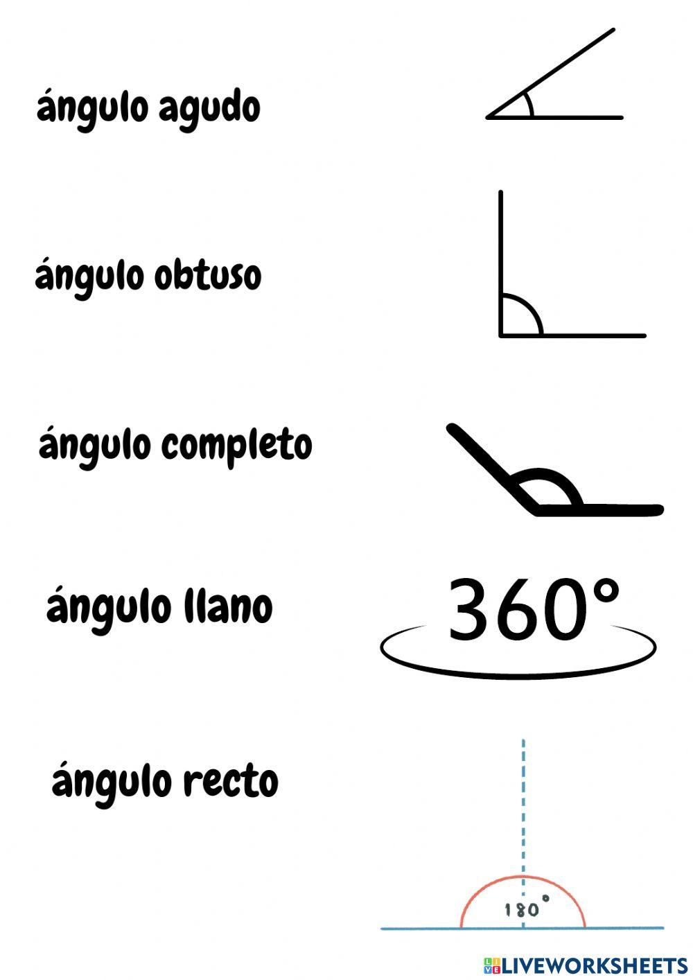 Los angulos | Live Worksheets