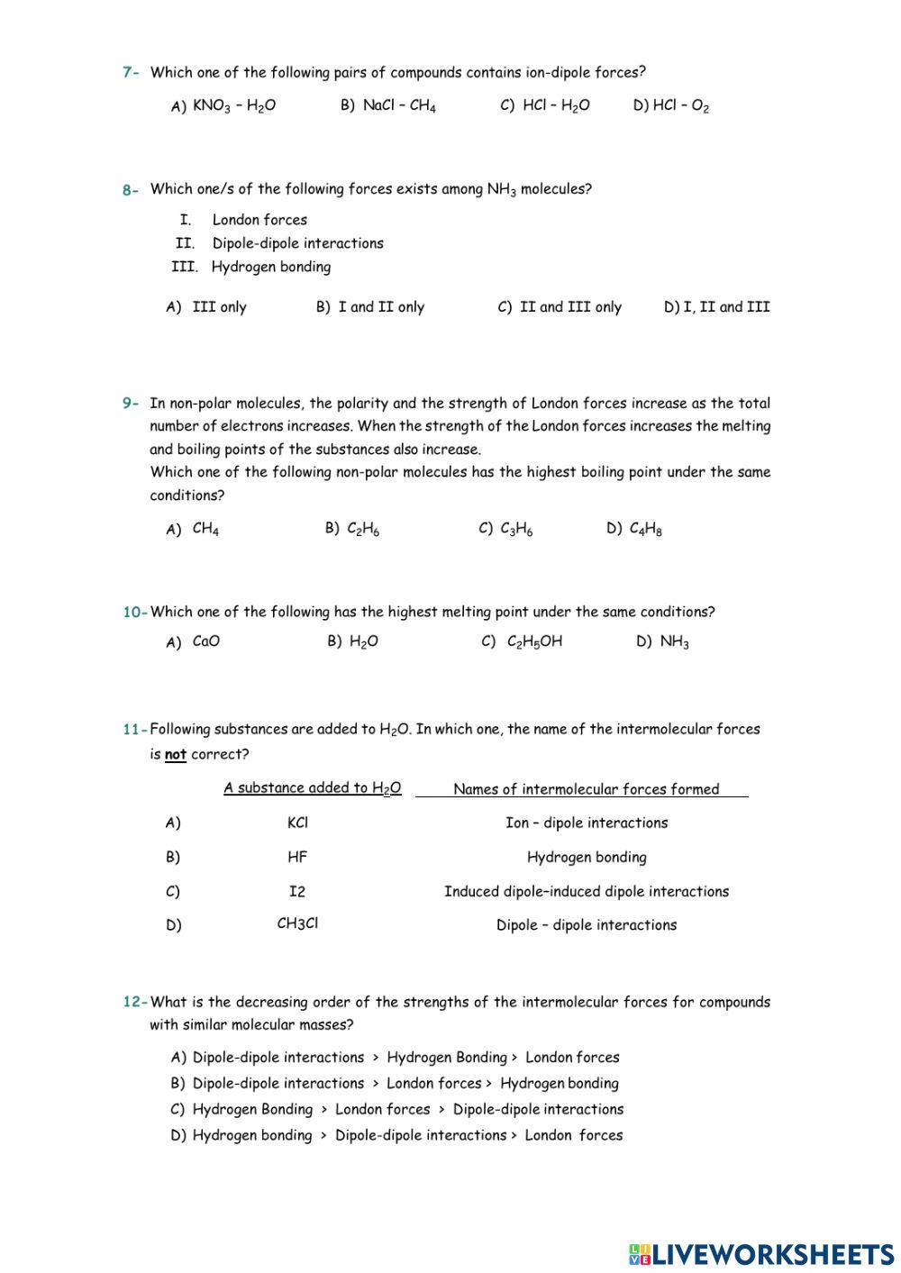 2-MCQ-4 online exercise for | Live Worksheets