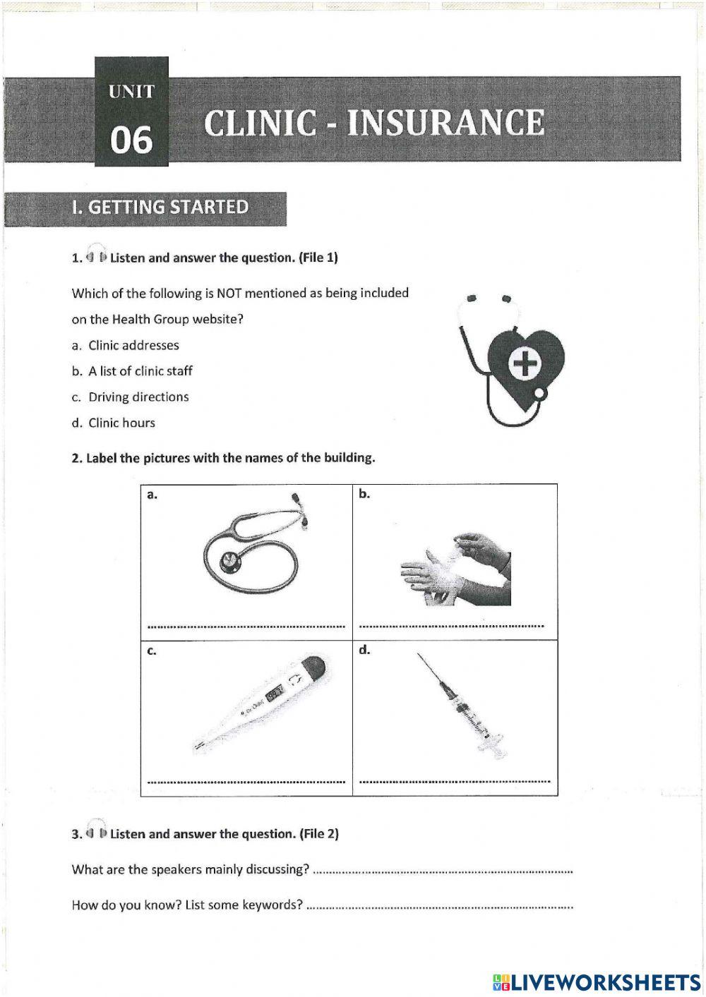 7009914 | Unit 6: clinic - insurance | Thuhuong98
