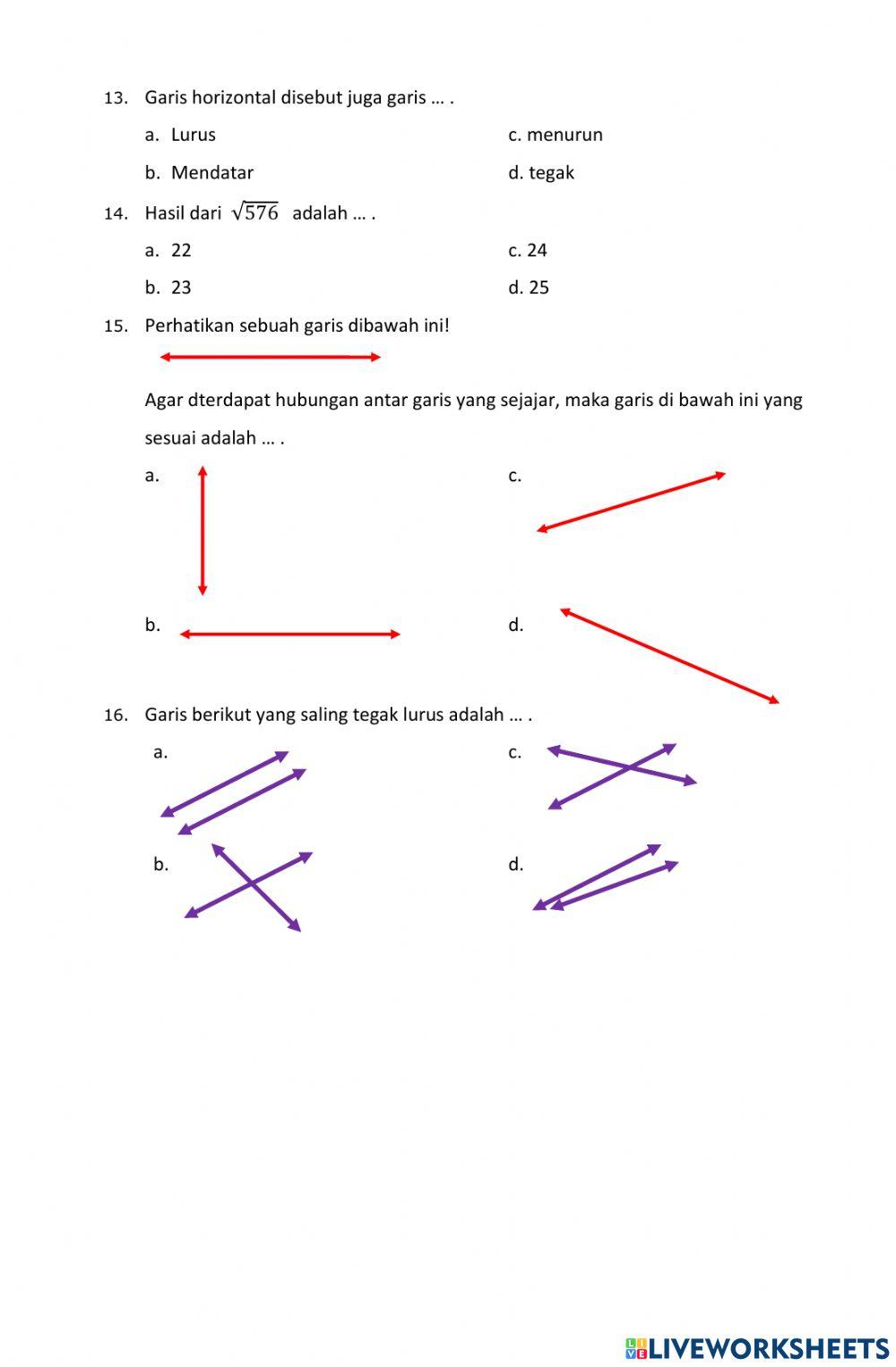Mtk worksheet for 4 | Live Worksheets