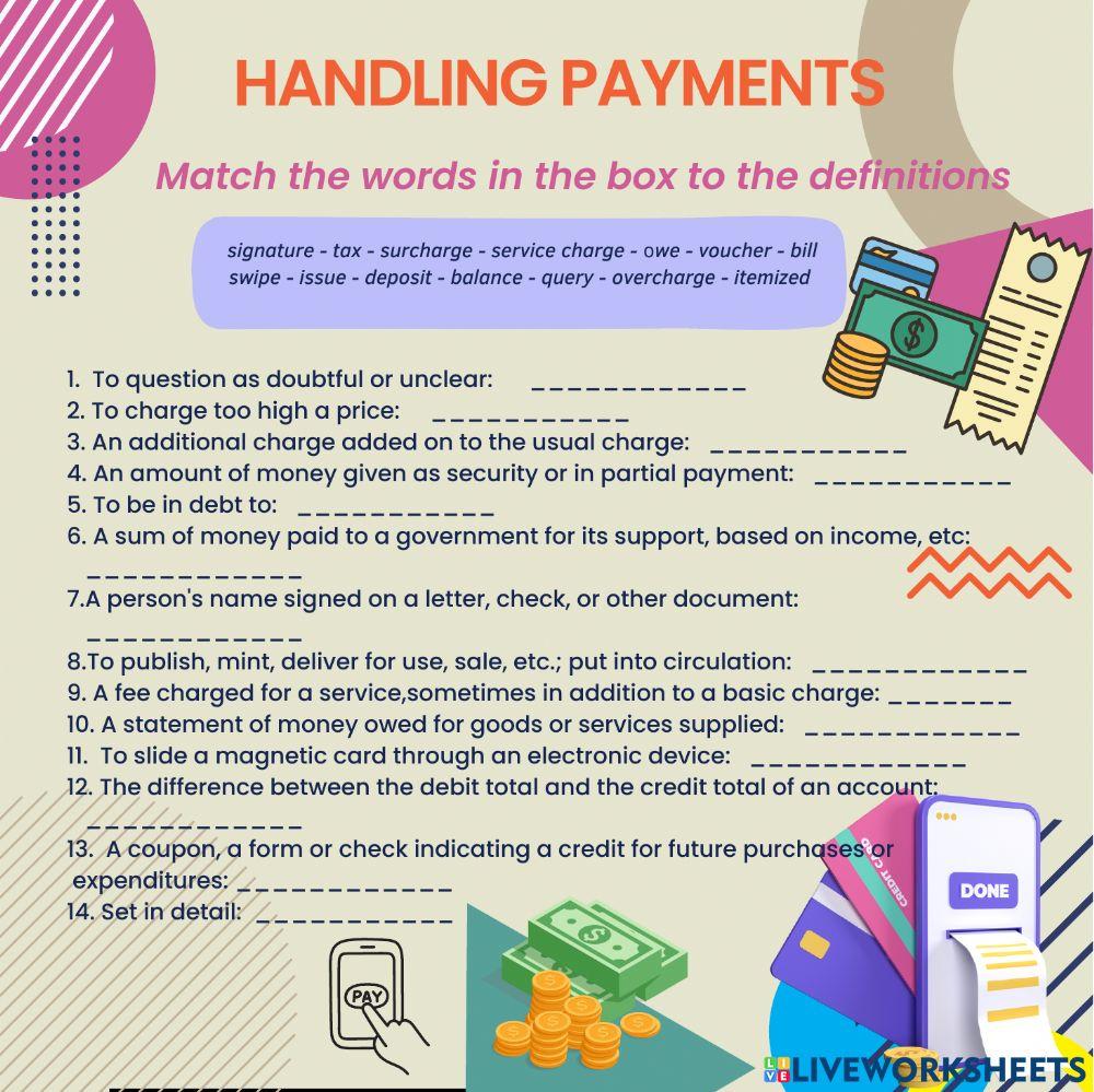 7011265 | Handling payments | Daniel Sánchez Medina