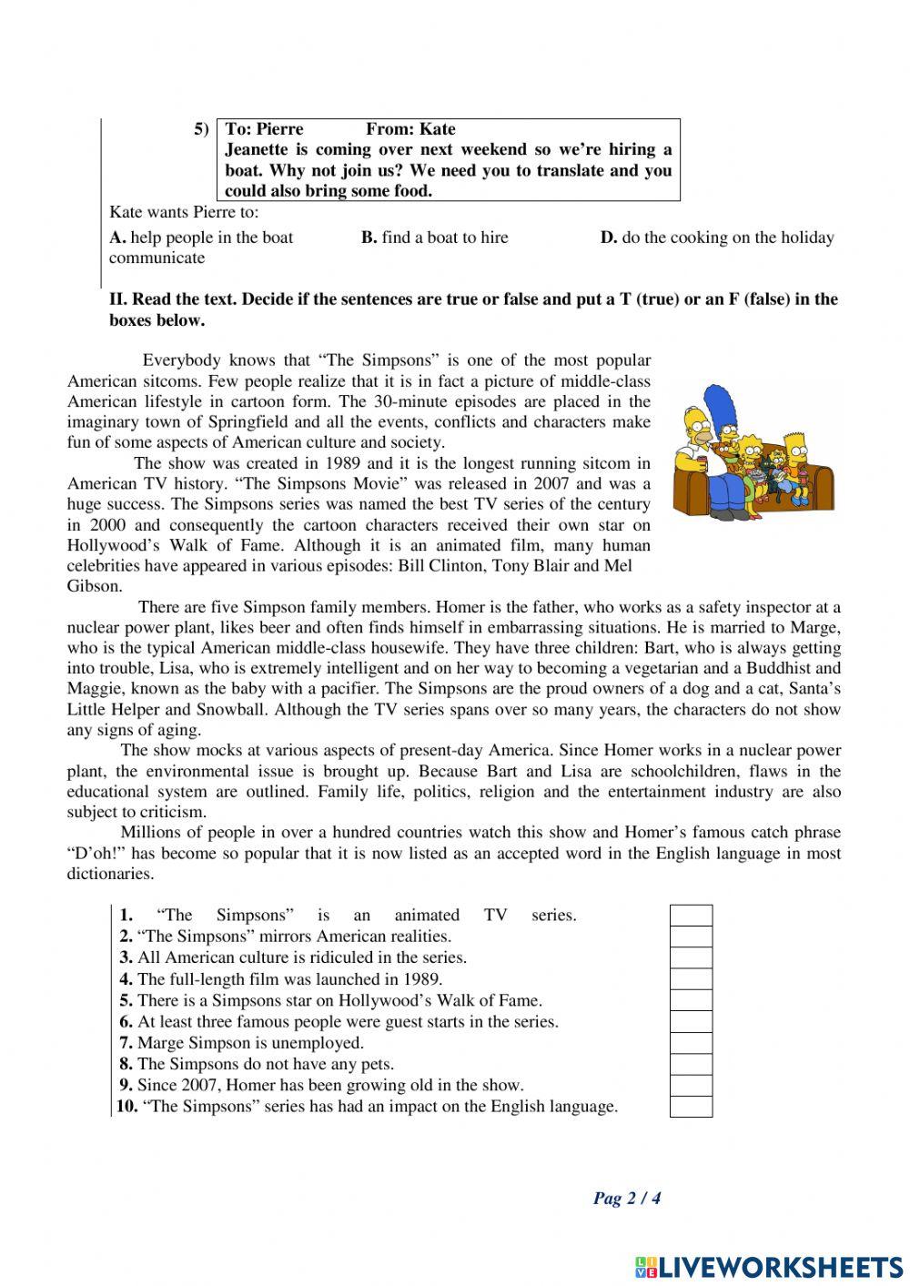 Worksheet online exercise for B1 | Live Worksheets